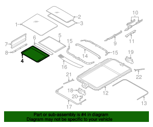 54107131039 - 2004-2010 BMW X3 Sunshade (54-10-7-131-039) | BMW of ...