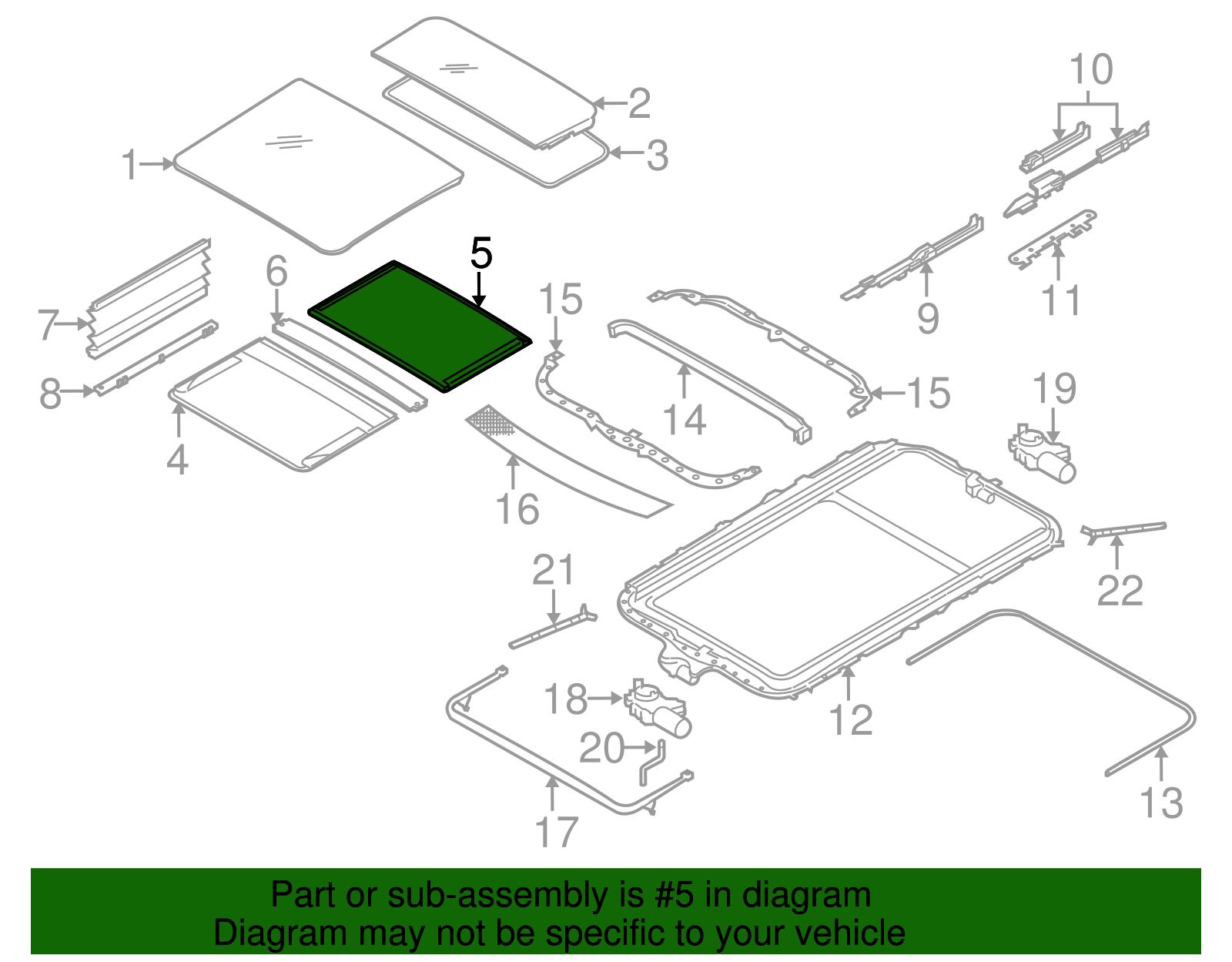 2004-2010 BMW X3 Supended headliner, rear 54-13-7-131-046 ...