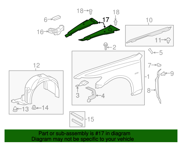 2013-2017 Lexus Sight Shield 53796-50050 | OEM Parts Online