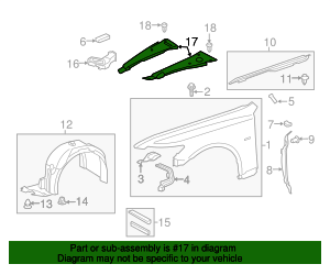 2013-2017 Lexus Sight Shield 53796-50050 | OEM Parts Online