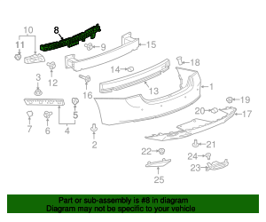 2016-2025 Chevrolet Malibu Rear Bumper Fascia Center Bracket 22976466 ...