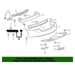 2016-2025 Chevrolet Malibu Passenger Side Rear Bumper Fascia Guide ...