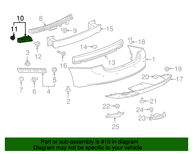 2016-2023 Chevrolet Malibu Outer Bracket - Driver's Side (LH) 84137515 ...