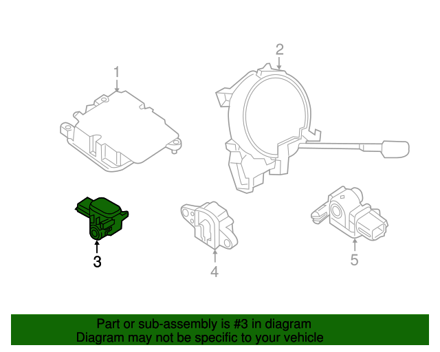 2014-2020 Nissan Rogue Ft Impact Sensor 98581-4BA5A | OEM Parts Online
