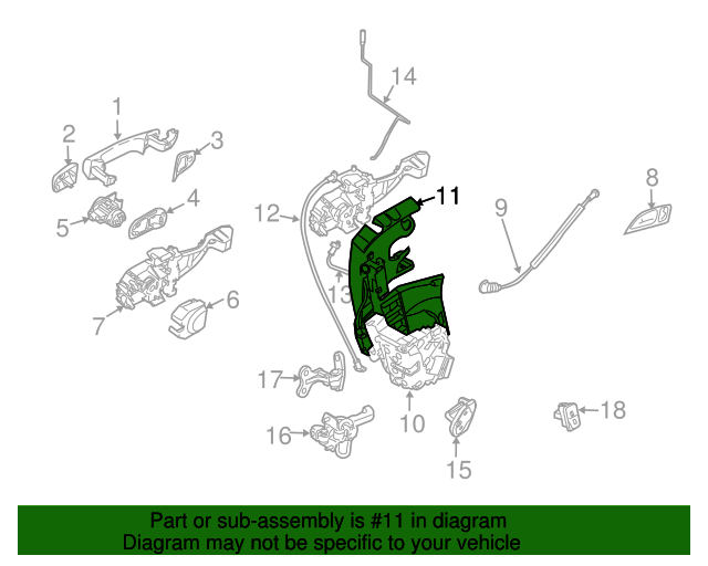 2004-2011 Volvo Lock Bracket 30784046 | TascaParts.com