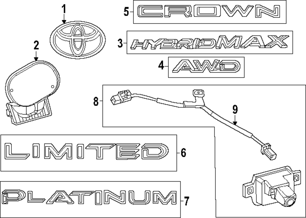 2023-2025 Toyota 2023-2024 Toyota Crown - Emblem 90975-02215 | Sparks Parts