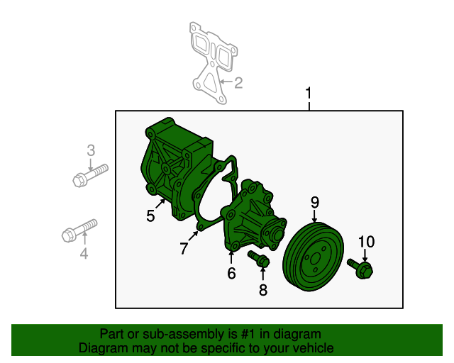 2009-2013 Kia Water Pump Assembly 25100-2G000 | TascaParts.com