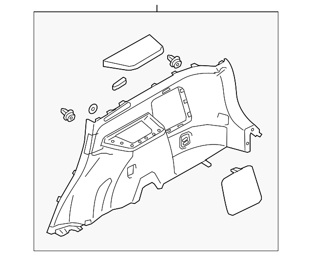 2014-2018 Mitsubishi Outlander Lower Quarter Trim 7230A631XA ...