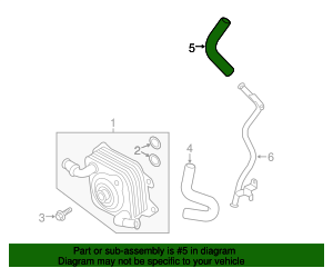 2017-2019 Nissan Engine Coolant Hose 21306-EZ31A | TascaParts.com