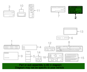 2013-2018 Toyota RAV4 AC Label 88723-42080 | Toyota Parts Center