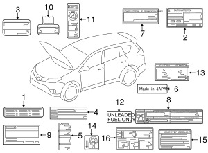 2013-2018 Toyota RAV4 AC Label 88723-42080 | Toyota Parts Center