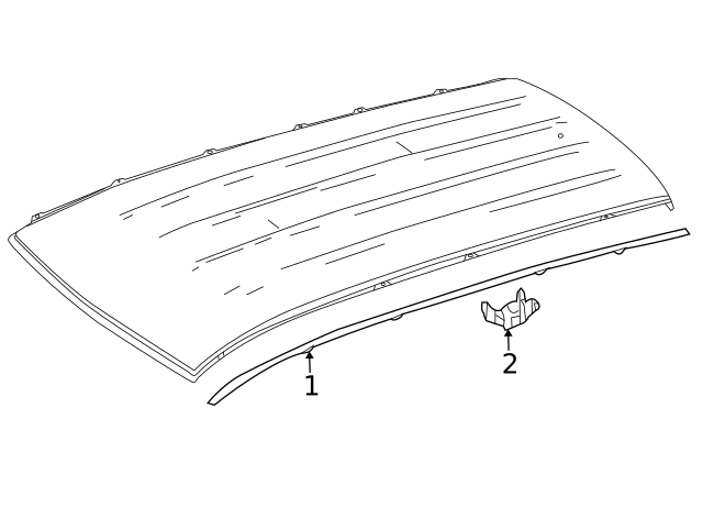 253-991-06-98 - Ornamental Molding Clip Mercedes-Benz USA Parts
