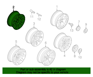 36116765306 - 2004-2010 BMW Wheel, Alloy (36-11-6-765-306) | BMW of ...