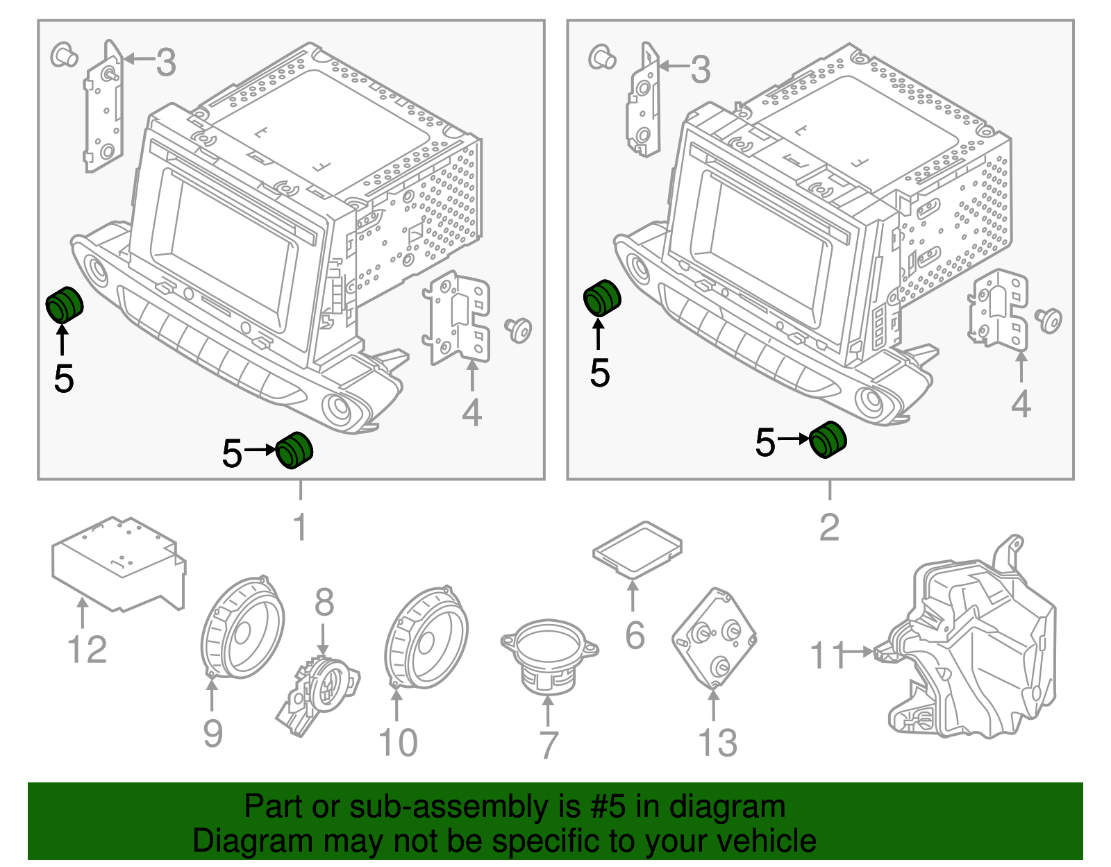 Hyundai - 96173-G7400 - Radio Knob - 2017-2019 Hyundai Ioniq | OEM ...