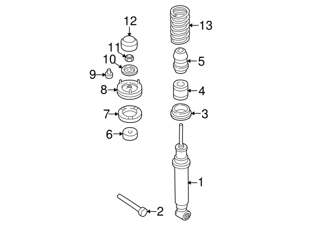 33521092072 - 1997-2003 BMW Strut Bolt (33-52-1-092-072) | BMW of South ...