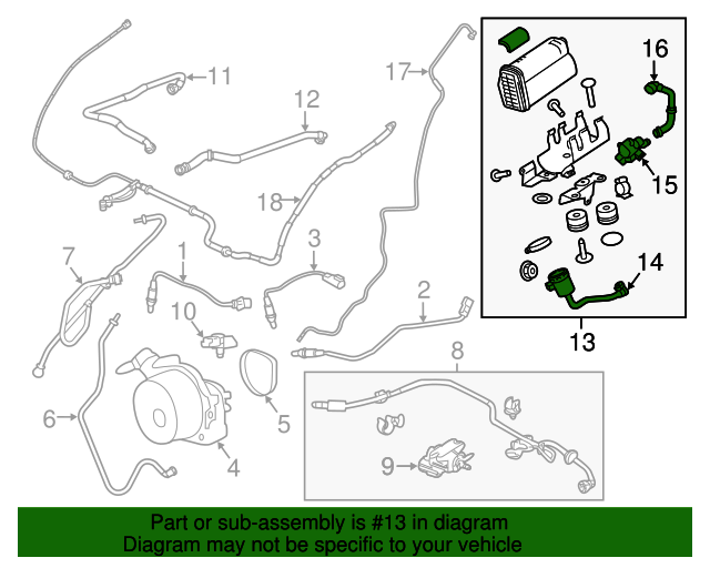 2014 Land Rover Range Rover Sport Vapor Canister LR072670 | OEM Parts ...