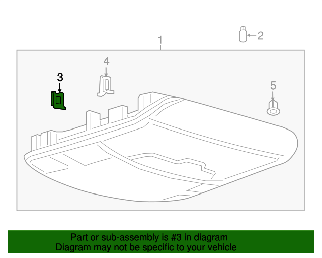 Genuine OEM Ford Part - Overhead Console Retainer Clip W717585-S439 ...