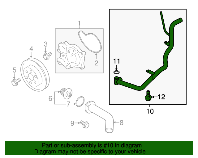 14049AA781 - Pipe Assembly Water - Subaru Parts Shop