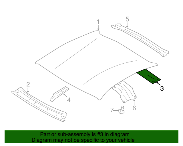 2013-2020 Toyota Roof Panel Reinforcement SU003-01378 | AutoNationParts.com