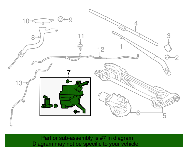 2018-2022 Nissan LEAF Washer Reservoir 28910-5SA0A | GetOEMParts.com