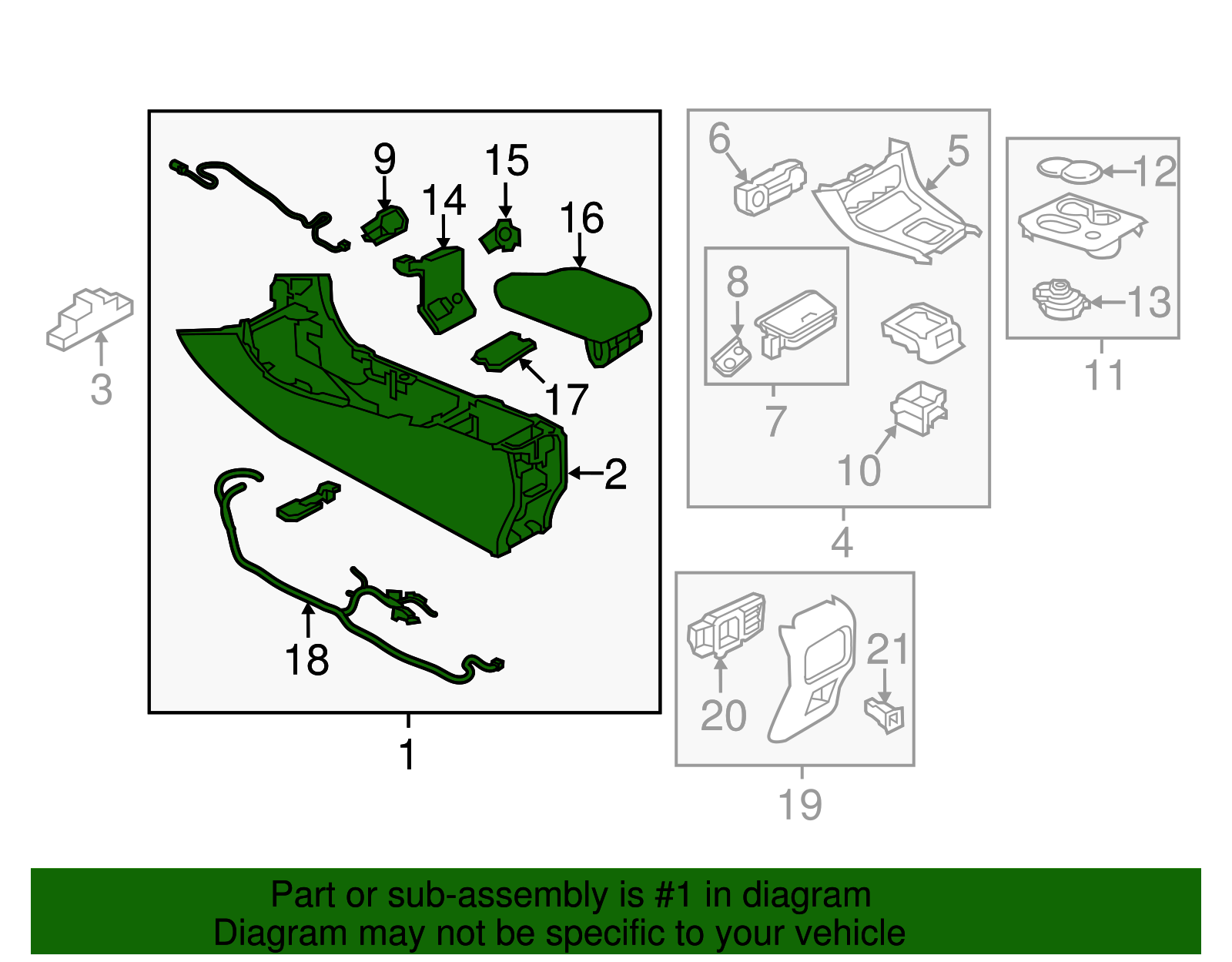 2019 Infiniti QX30 Center Console 96910-HW29C | Infiniti of Orland Park