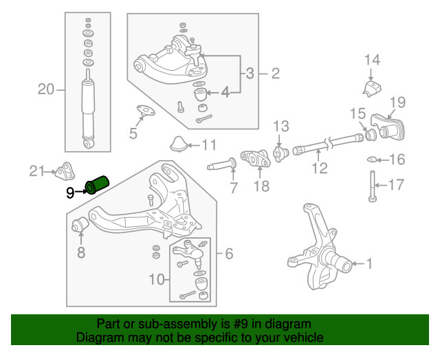 Lower Control Arm Bushing - Mitsubishi (MB633870) | Auto Parts