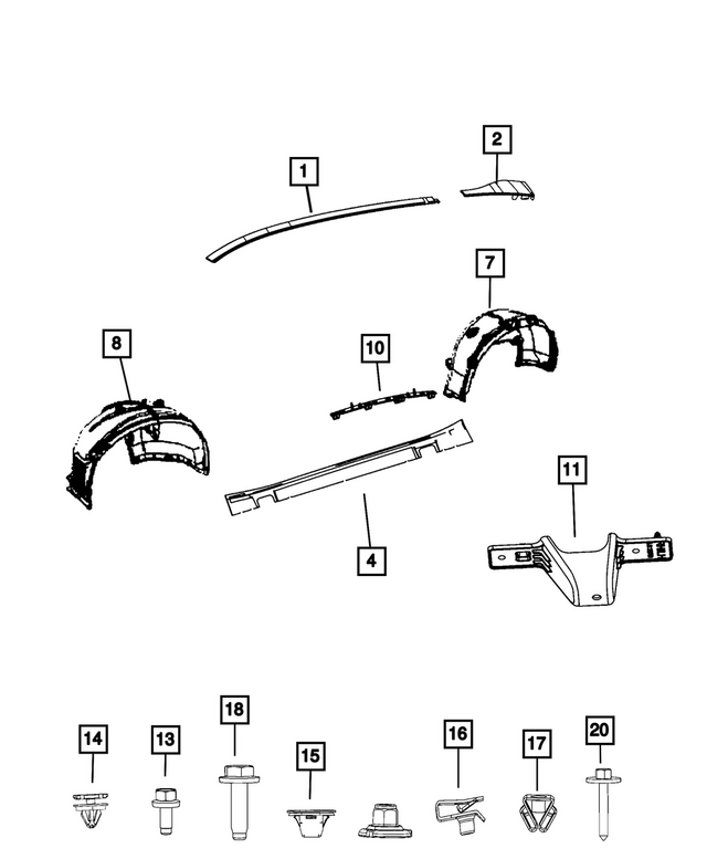 Cladding 7VJ55DX8AB | Mopar eStore