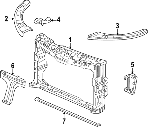 Radiator Support for 2022 Honda Civic | Honda Parts Online