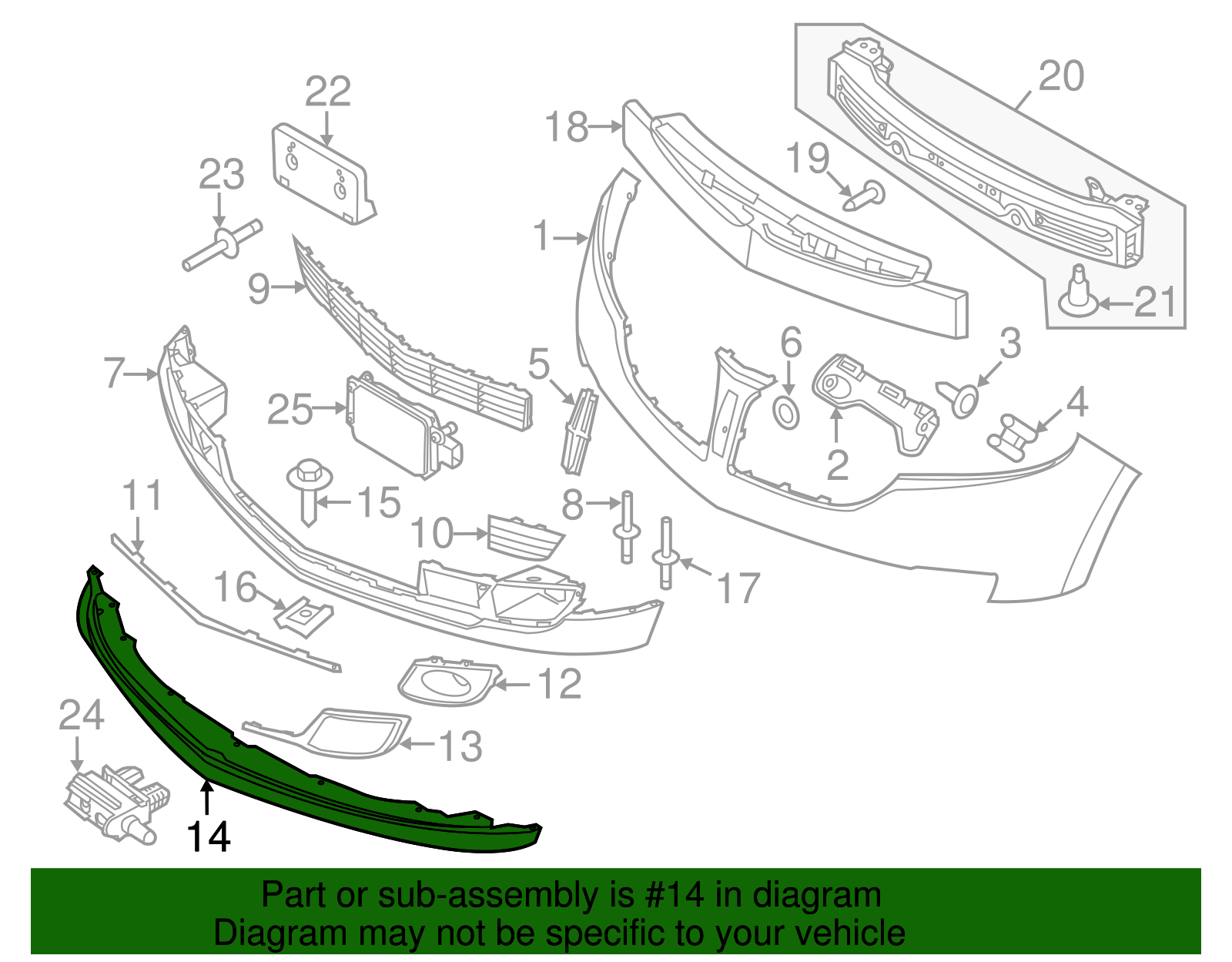 2011-2015 Lincoln MKX Valance ba1z17626a | Retail Performance Auto Parts
