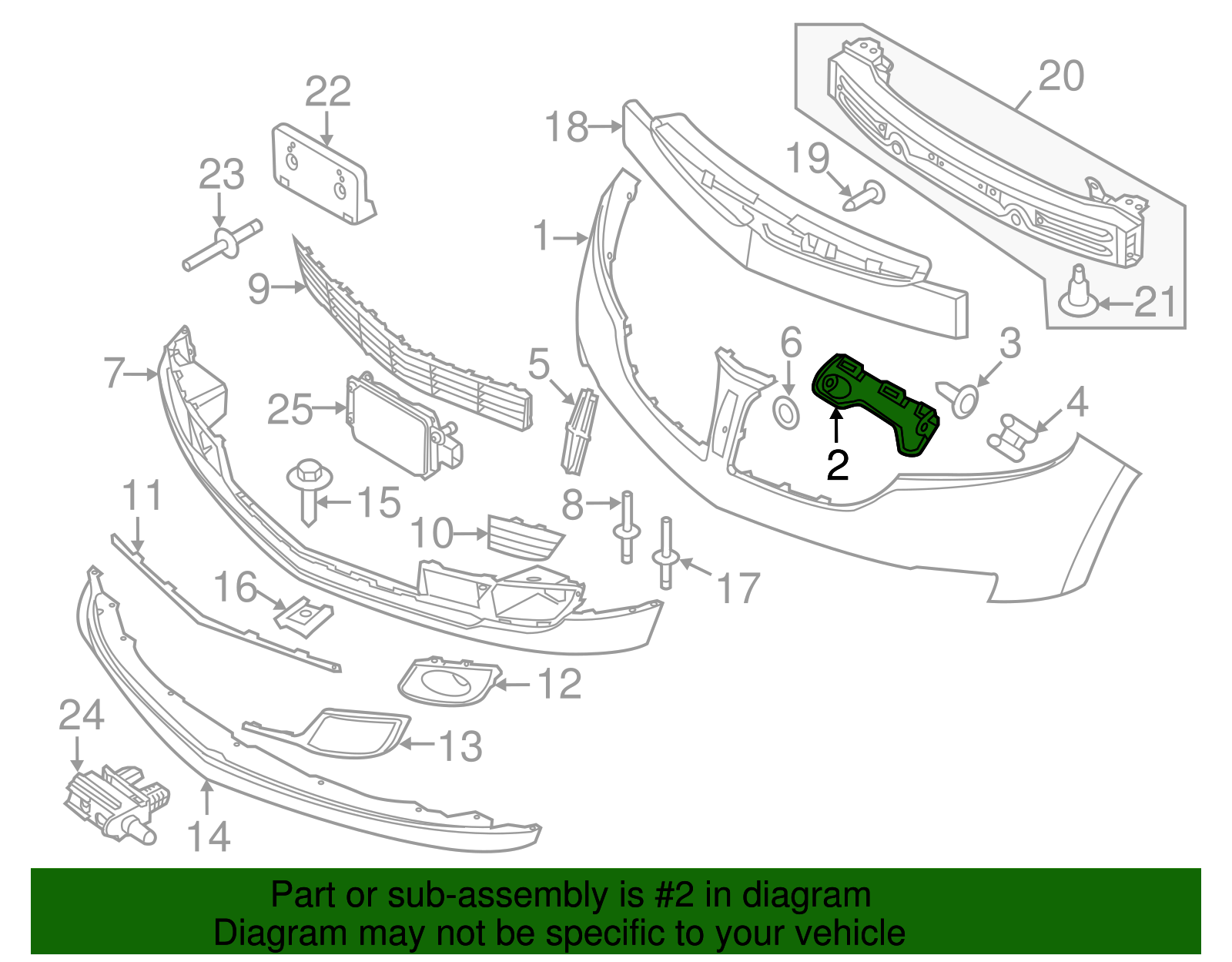 BA1Z-17C947-B - Outer Support - 2011-2015 Lincoln MKX | Lasco Auto Parts
