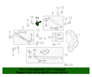 2008-2019 Land Rover | Rear Lateral Arm Adjust Bolt | LR001126 ...