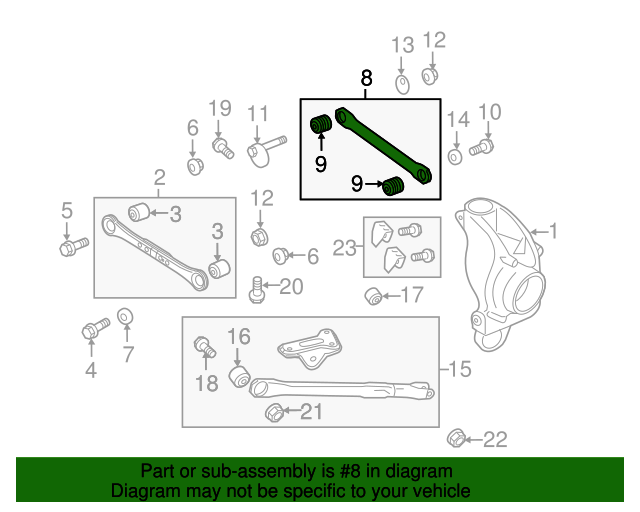 Genuine OEM Rear Lateral Arm Part# LR002576 Fits 2008-2019 Land Rover ...