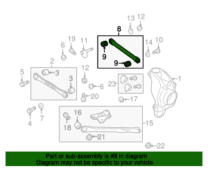 Genuine OEM Rear Lateral Arm Part# LR002576 Fits 2008-2019 Land Rover ...