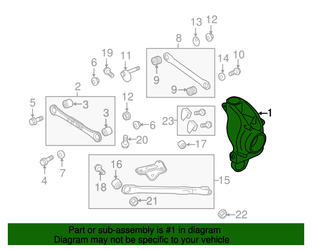 2018-2019 Land Rover Range Rover Evoque Knuckle LR098367 | JaguarParts.com