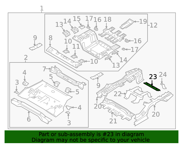 2016-2019 Hyundai Sonata Frame Side Member Cross-Member 65651-E6000 ...