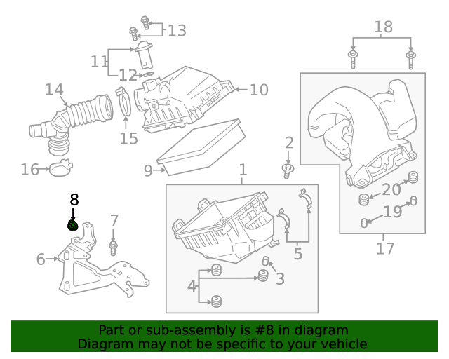 MF434104 - Air Cleaner Body Nut 2014-2024 Mitsubishi | Mitsubishi ...