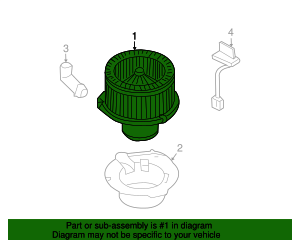 2002-2009 GM Heating and Air Conditioning Blower Motor with Wheel ...