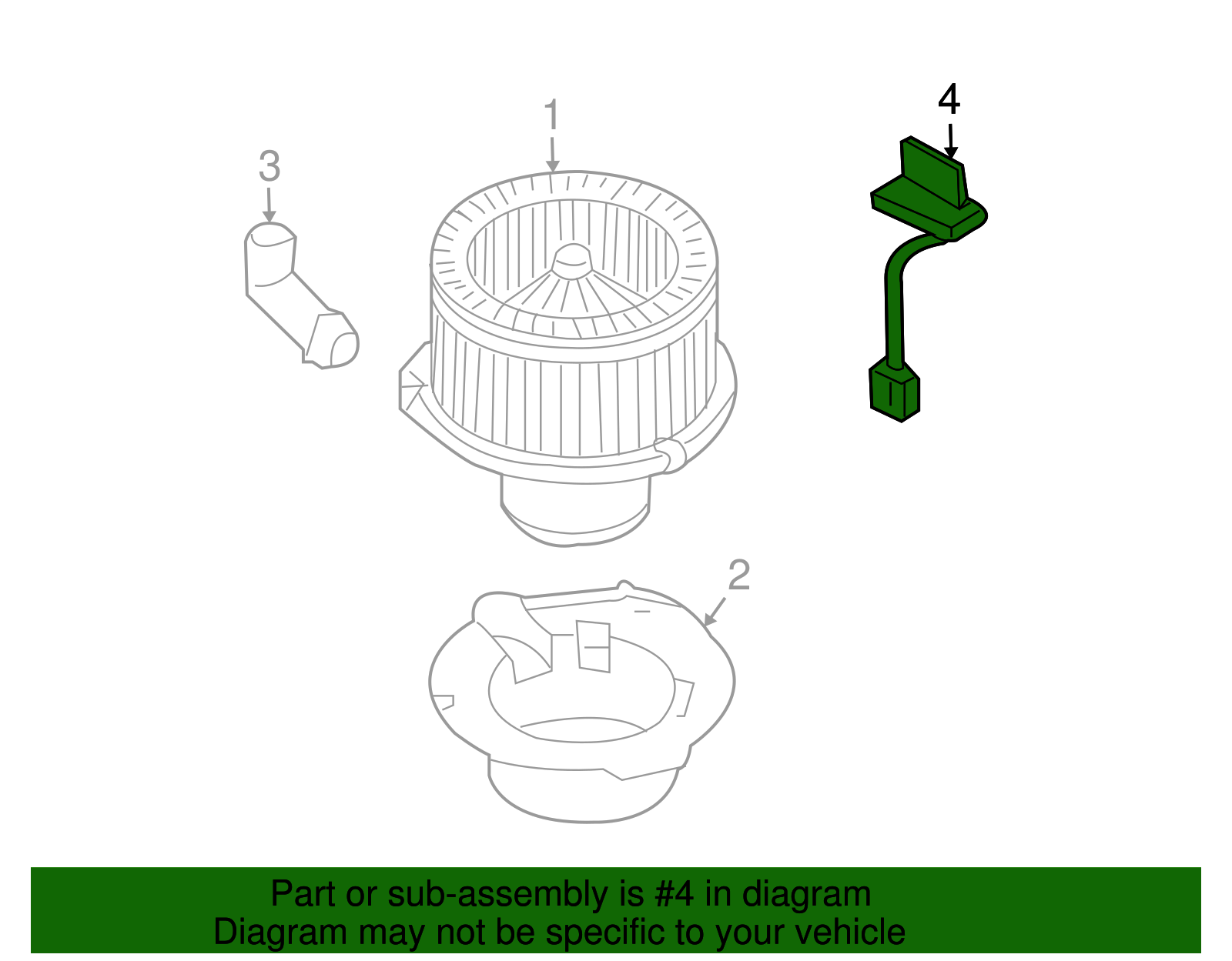 22807121 - Heating and Air Conditioning Blower Motor Resistor 2002-2009 ...