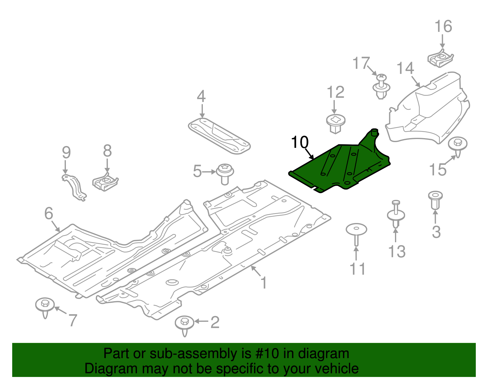 51-75-7-258-050 - Underbody panelling, side on right 2012-2020 BMW ...