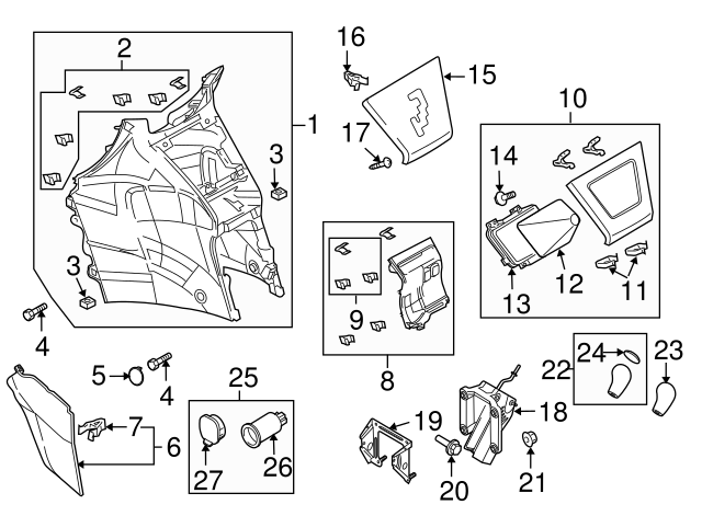 2008-2010 Mazda 5 Front Console CD84-64-320D-34 | RealMazdaParts.com