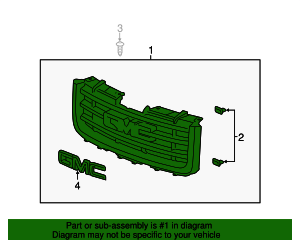 22849840 Grille - New OEM Part From GM Parts Direct | GM Parts Store