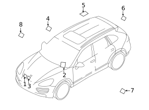 9Y0-010-000-B - Tire Information Label 2019-2023 Porsche Cayenne ...