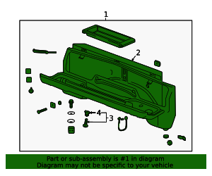 2019-2021 GM Bed Storage Box, Passenger Side-Mounted 84705345 | QuirkParts