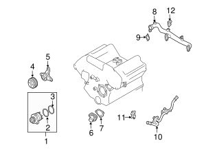 2001-2008 Infiniti Thermostat 21200-4W01B | INFINITI Parts ...