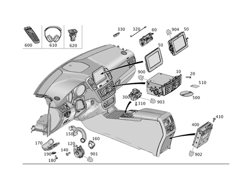Radio, Operating and Display System for 2014 Mercedes-Benz ML350 ...