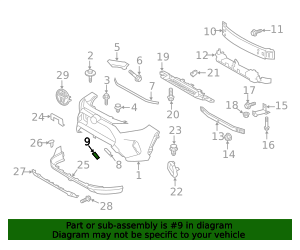 53285-42140-C0 - Lower Grille Hole Cover - 2020-2021 Toyota | OEM ...