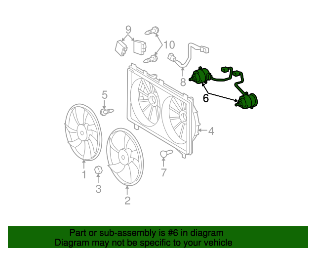 16701-38040 - Fan Motor For 2008-2014 Lexus IS F | Lexus OE Parts