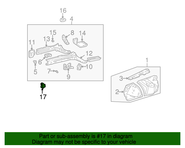 1998-2005 Lexus Bumper Bracket 57106-30050 | OEM Parts Online