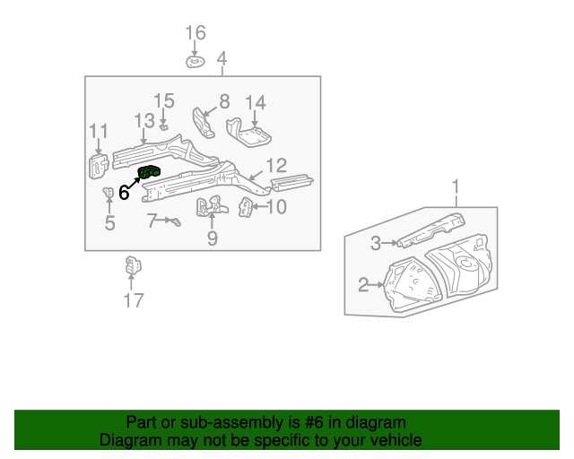 1998-2005 Lexus Lower Rail Plate 57182-30030 | OEM Parts Online