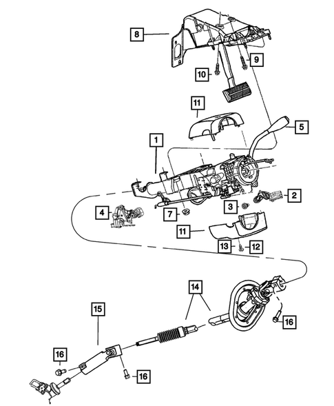 Steering Column and Intermediate Shaft for 2017 Ram 1500 | DodgeParts.com